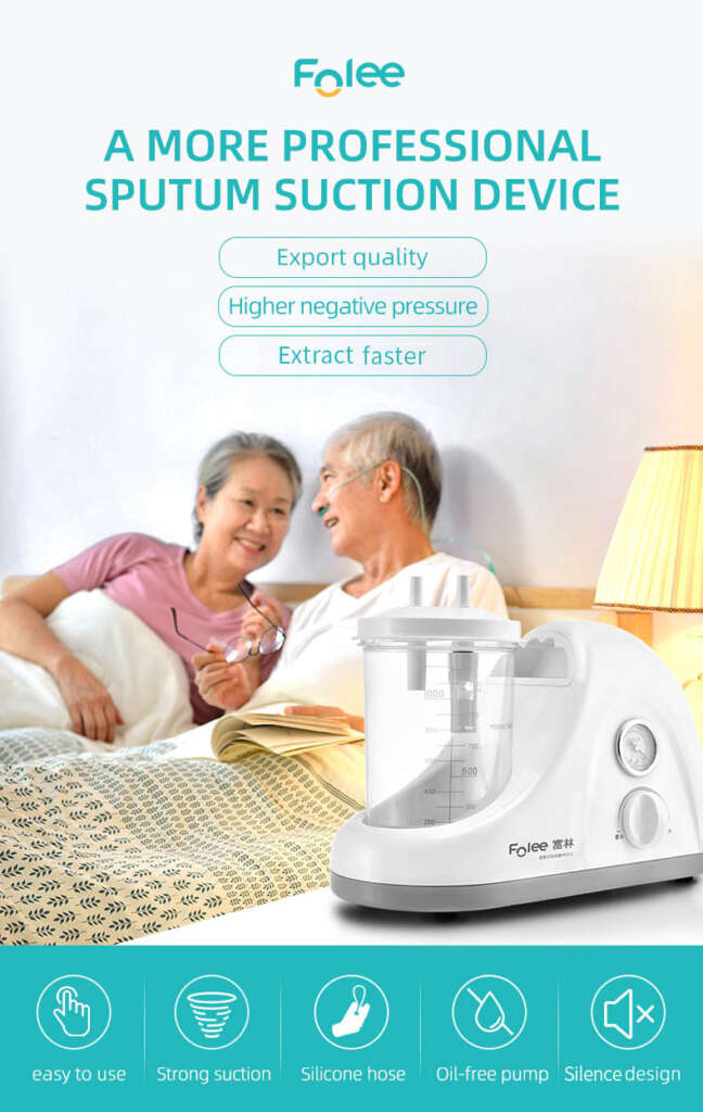 FOLEE Portable Phlegm Suction - Model H003-A (with battery back up for ambulances and Emergency ...